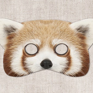 Red Panda Printable Mask, Red Panda, Photo-real Panda Mask, Halloween ...
