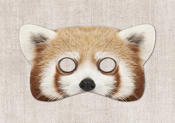 Red Panda Printable Mask Red Panda Photo-real Panda Mask | Etsy