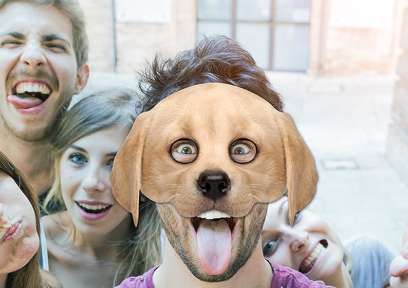 Yellow Lab Puppy Printable Mask Dog Labrador Photo-real Dog - Etsy