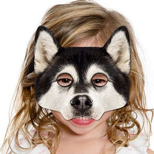 Husky Printable Mask, Dog, Photo-real Dog Mask, Halloween Mask ...