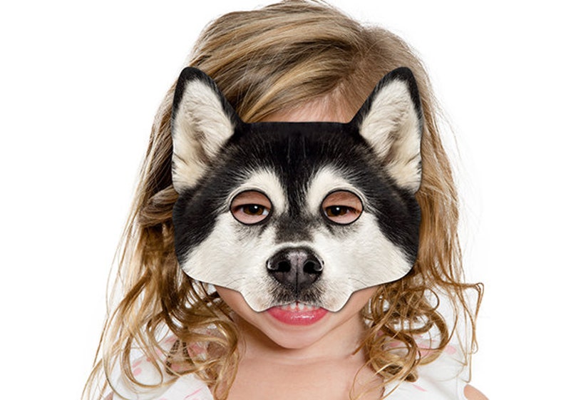 Husky Printable Mask, Dog, Photo-real Dog Mask, Halloween Mask ...