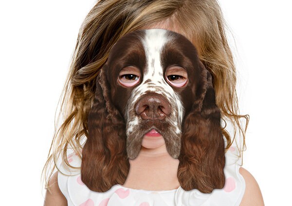 Springer Spaniel Printable Mask, Dog, Springer Spaniel, Photo-real Dog ...