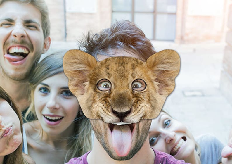 Lion Cub Printable Mask, Simba, Photo-real Mask, Halloween Mask ...