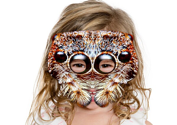 Jumping Spider Printable Mask, Spider, Photo-real Spider Mask ...