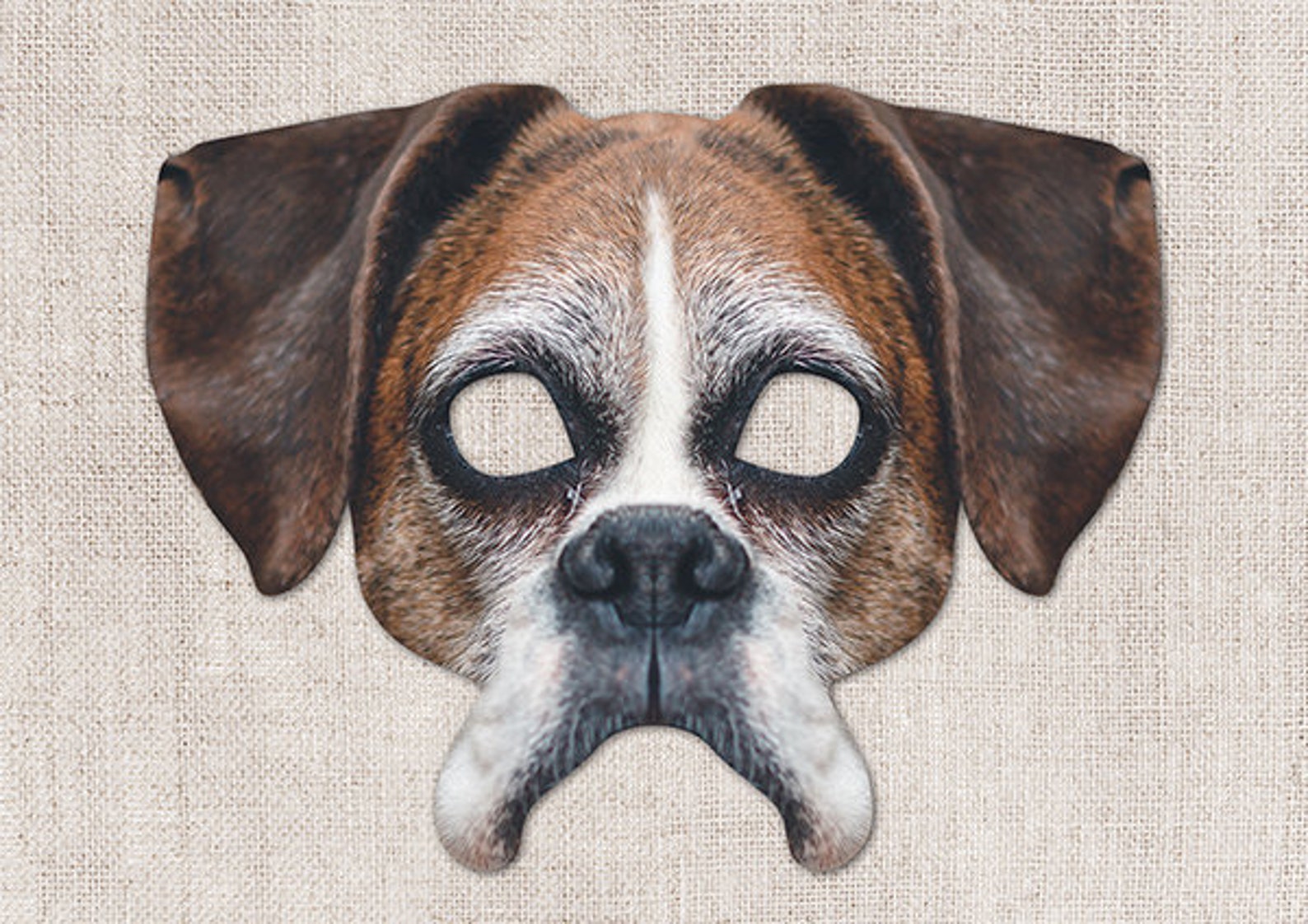 Old Boxer Printable Mask, Dog, Boxer, Photo-real Dog Mask, Halloween ...