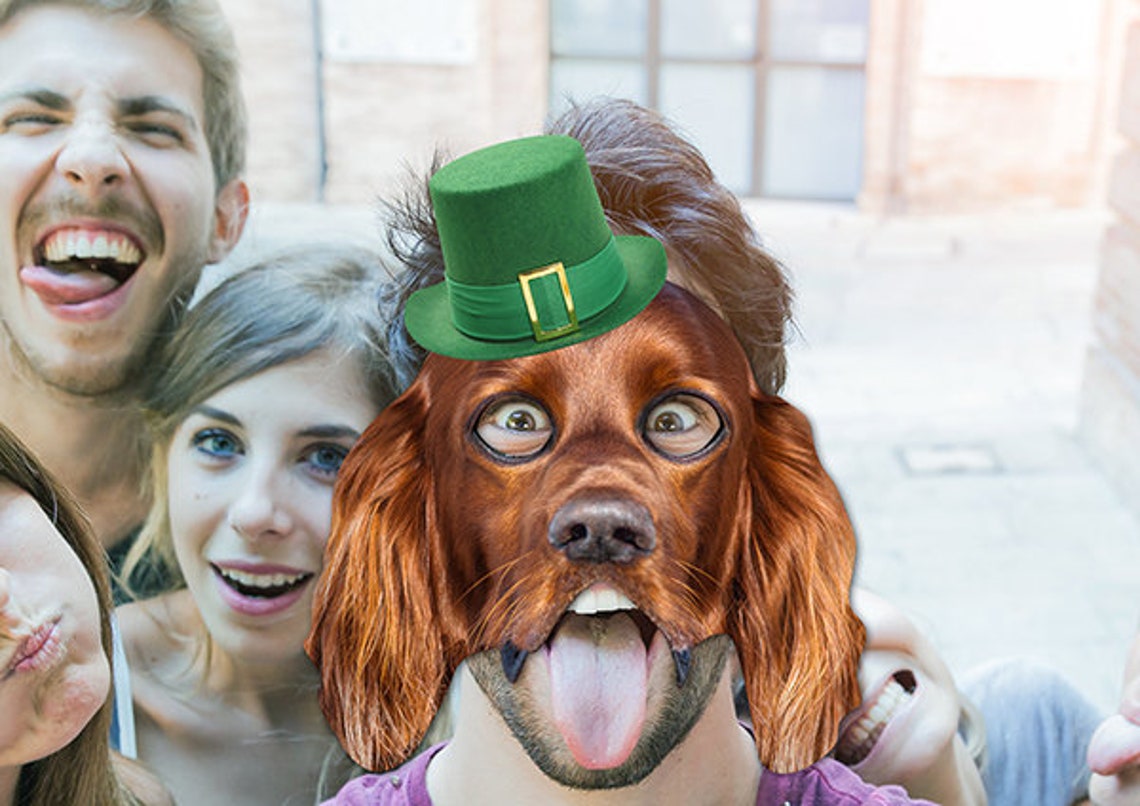 Irish Setter Printable Mask, Dog, Irish Setter, Printable Mask, Irish ...