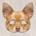 Chihuahua Printable Mask Dog Chihuahua Photo-real Dog Mask | Etsy