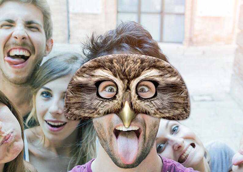 Owl Printable Mask Owl Photo-Real Owl Mask Printable | Etsy