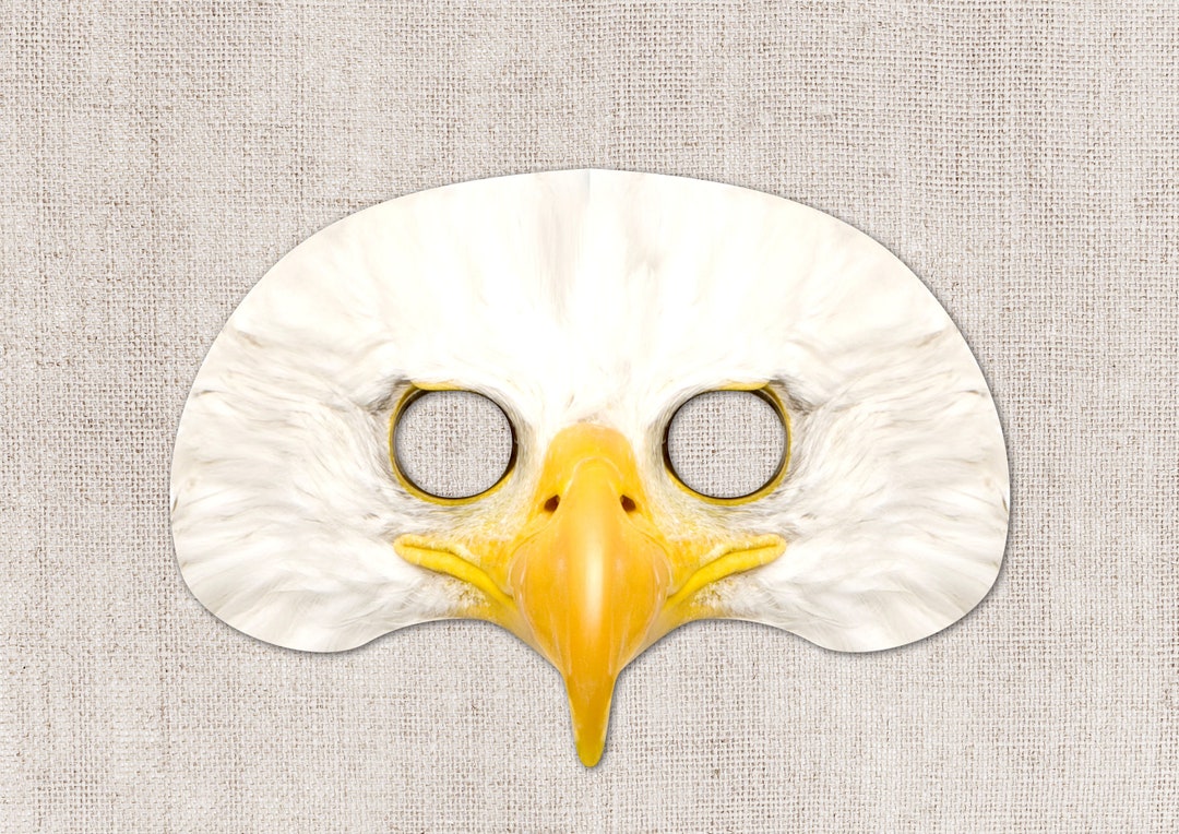 Bald Eagle Printable Mask, Photo-real Eagle Mask, Printable Halloween ...