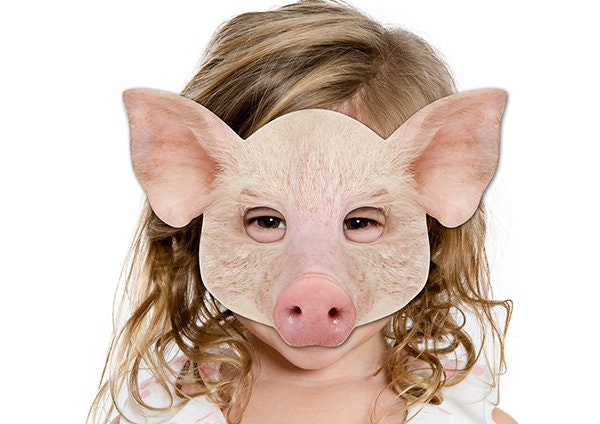 Piglet Printable Mask, Pig, Piglet, Photo-real, Printable Halloween ...