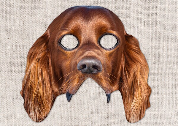 Irish Setter Printable Mask, Dog, Irish Setter, Printable Mask, Irish ...