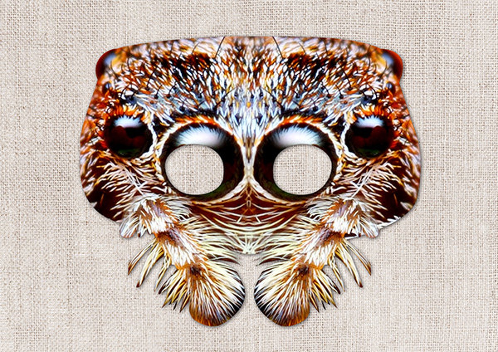 Jumping Spider Printable Mask, Spider, Photo-real Spider Mask ...