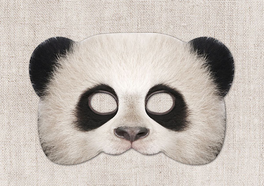 Panda Baby Printable Mask, Panda, Photo-real, Printable Halloween Mask ...