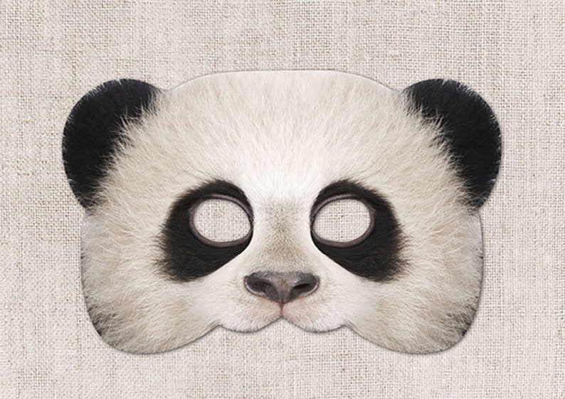 Panda Baby Printable Mask, Panda, Photo-real, Printable Halloween Mask ...