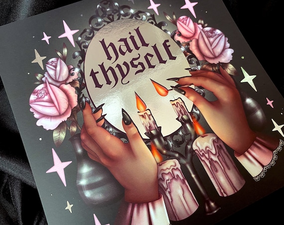 Hail Thyself Silver Foil Art Print | Etsy