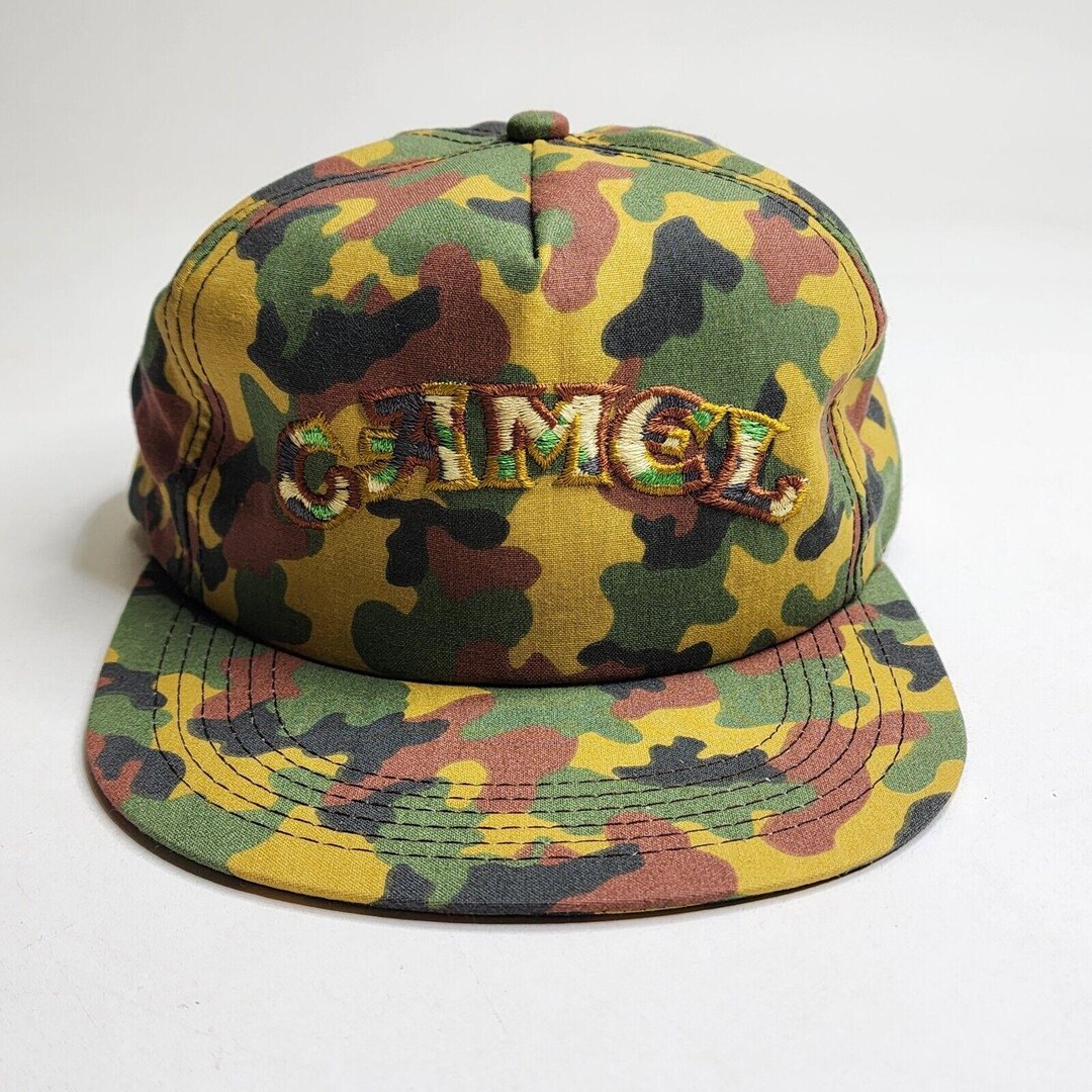 Vintage Camel Cigarettes Snapback Hat K-products Cap Camo Camouflage ...