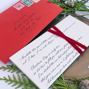 Personalised Christmas Letter From Santa With Vintage Stamps and Velvet ...