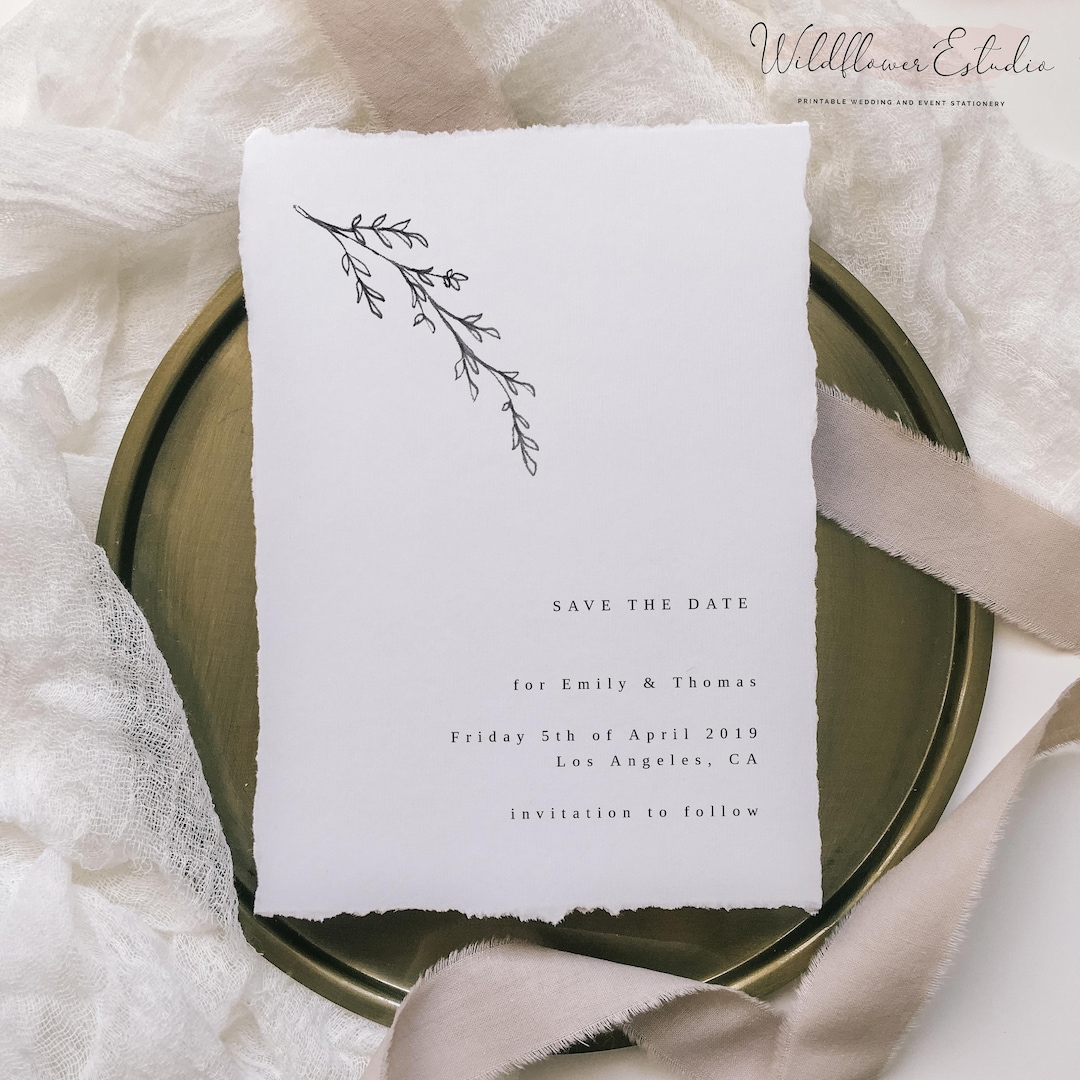 Minimalist Save the Date, Minimal Save the Date, Simple Save the Date ...