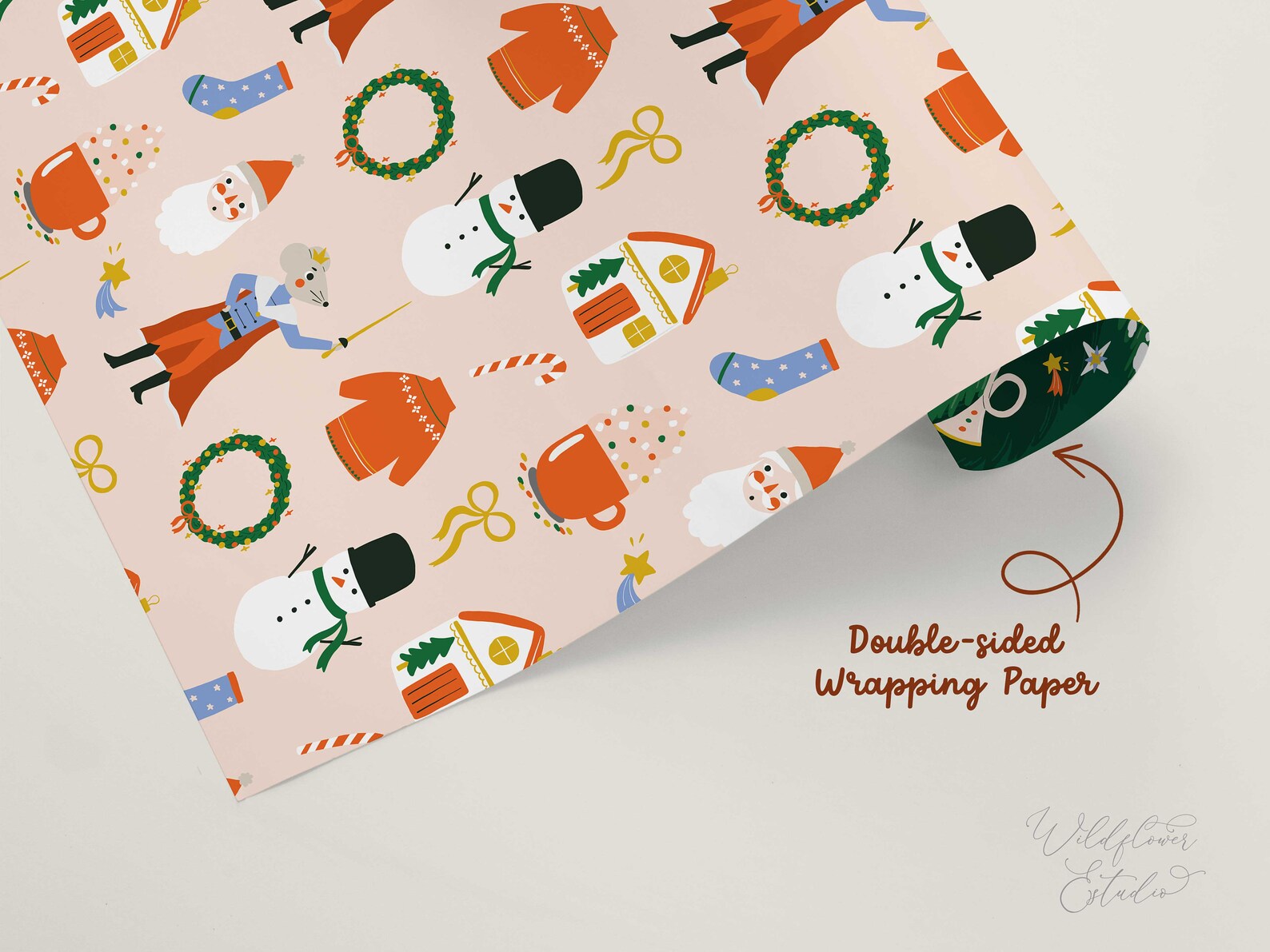 Red Christmas Wrapping Paper Sets, Christmas Wrapping Paper, Gift Wrap ...