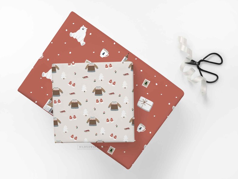 Pink Christmas Wrapping Paper Sets, Wrapping Paper Christmas Gift Wrap ...