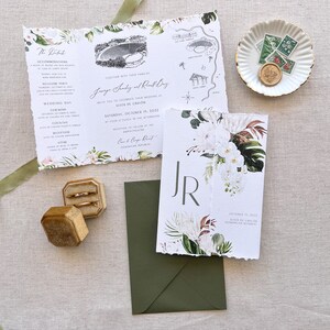 Custom Concertina Wedding Invitation, Folded Wedding Invitations ...
