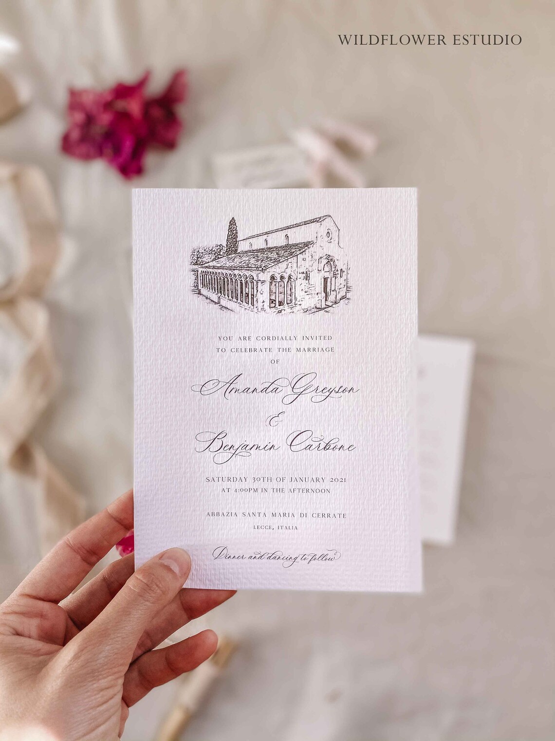 Wedding Invitation Venue Wedding Venue Illustration Wedding - Etsy