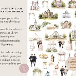 Mountain Wedding Map Invitation Template, Fully Editable Wedding Map ...