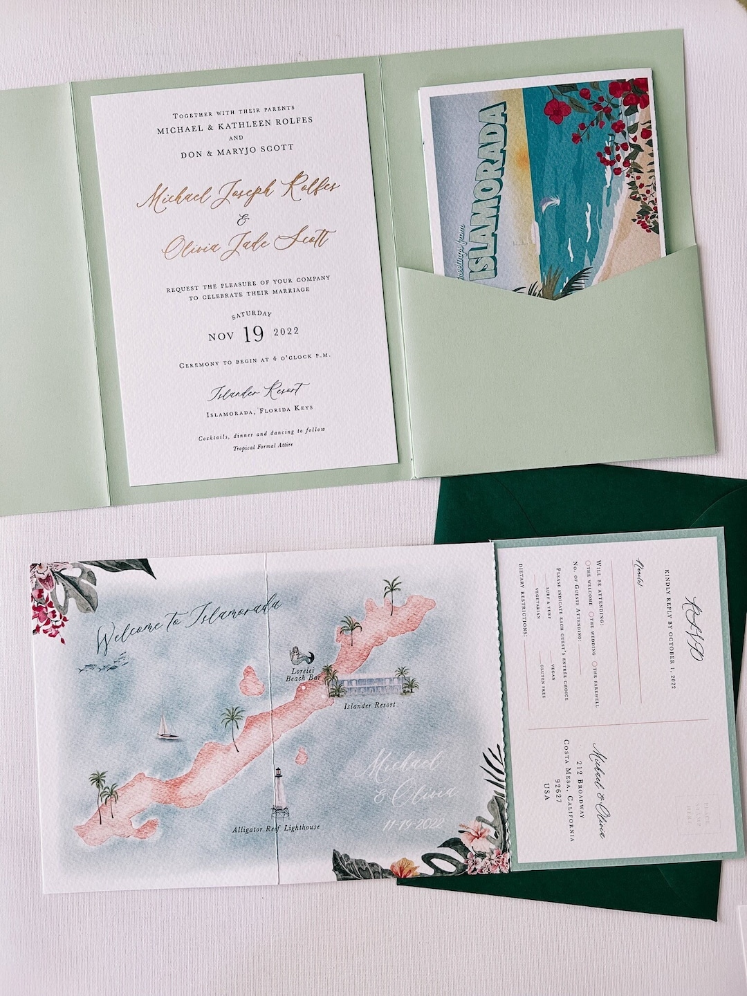 Islamorada Key West Destination Wedding Invitation Perfect for a ...