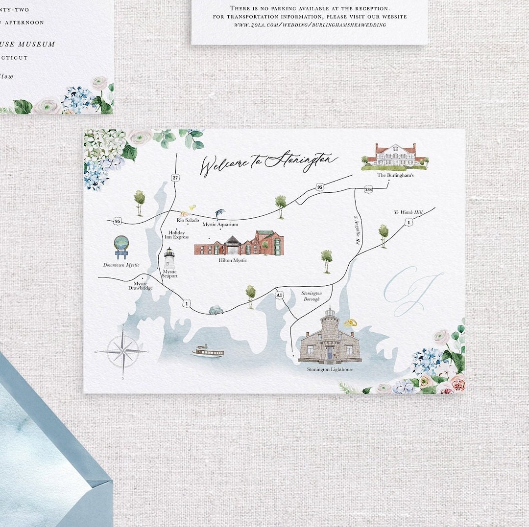 Custom Wedding Map, Wedding Map, Wedding Invitation Map, Map Wedding ...