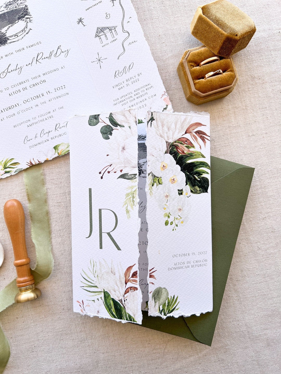 Custom Concertina Wedding Invitation, Folded Wedding Invitations ...