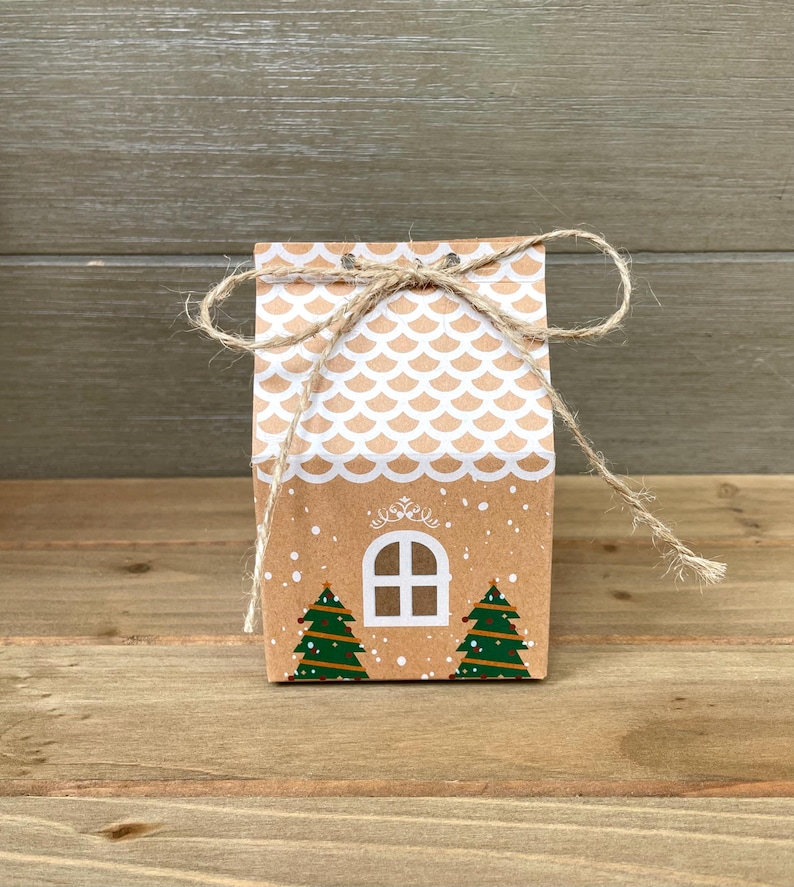 Set of 10 Christmas Favor Boxes, Holiday Favor Boxes, Christmas Treat ...