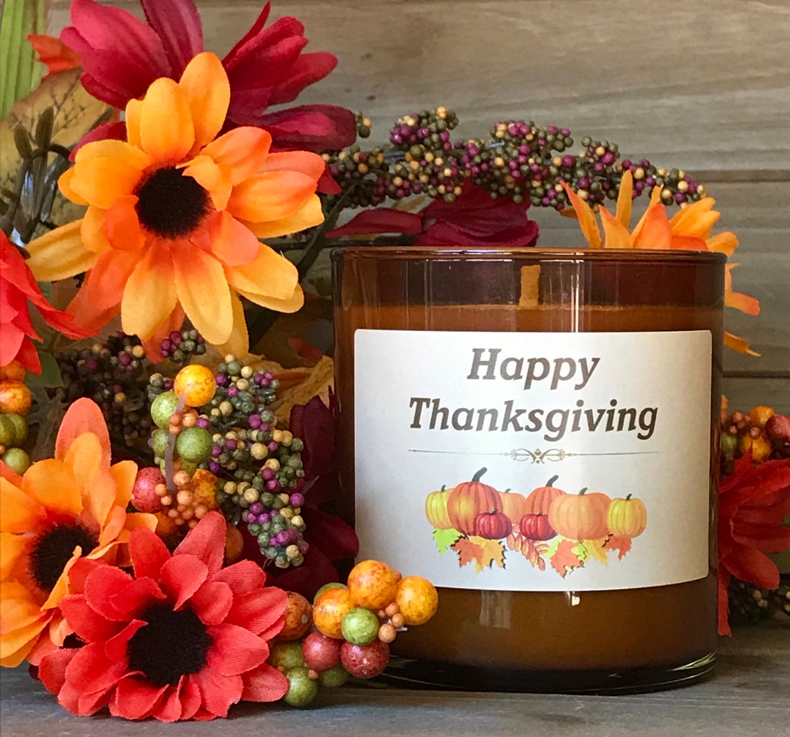Happy Thanksgiving Candle, Thanksgiving Candle, Thanksgiving Gift ...