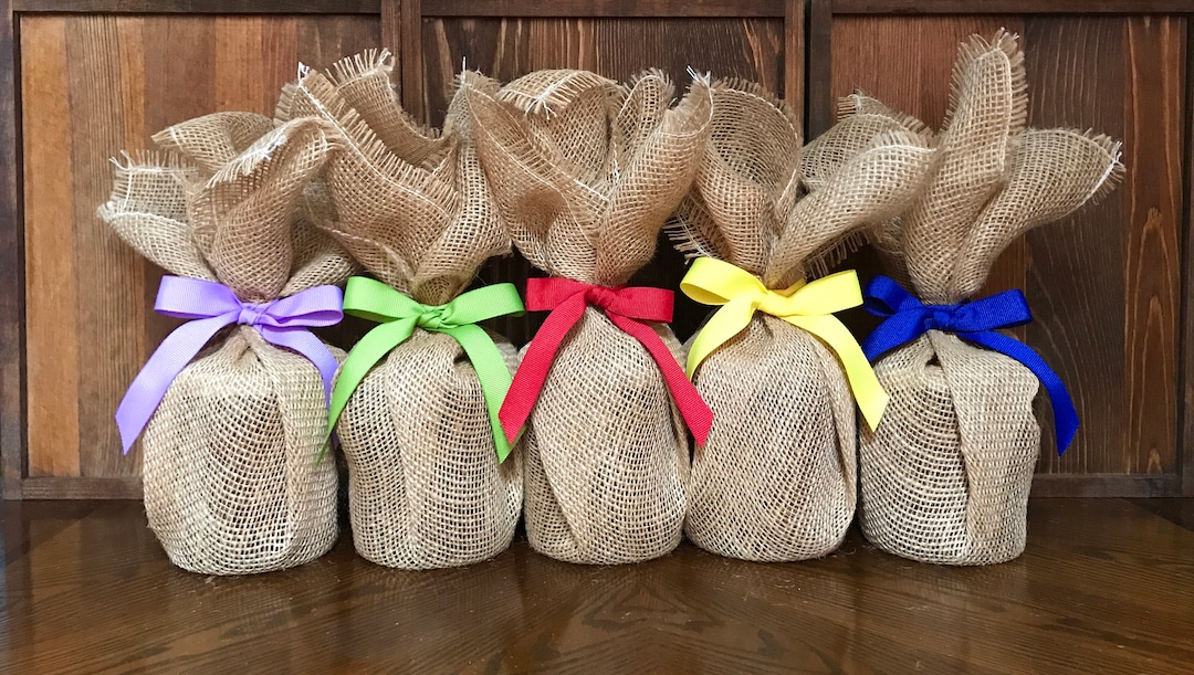 Soy Candle Gift, Soy Candle in Burlap Sack, Candle Gift, Scented Soy ...