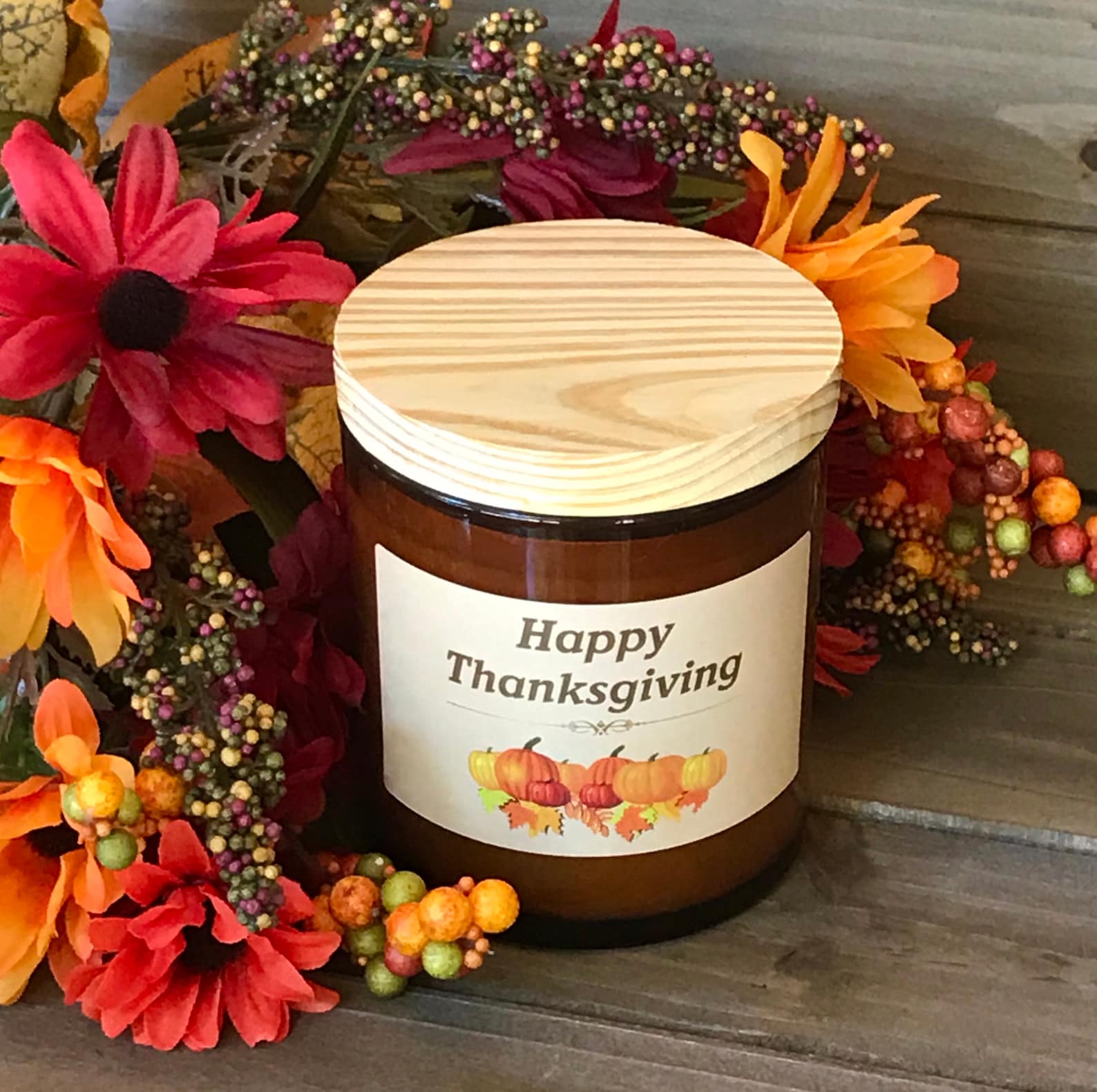 Happy Thanksgiving Candle, Thanksgiving Candle, Thanksgiving Gift ...