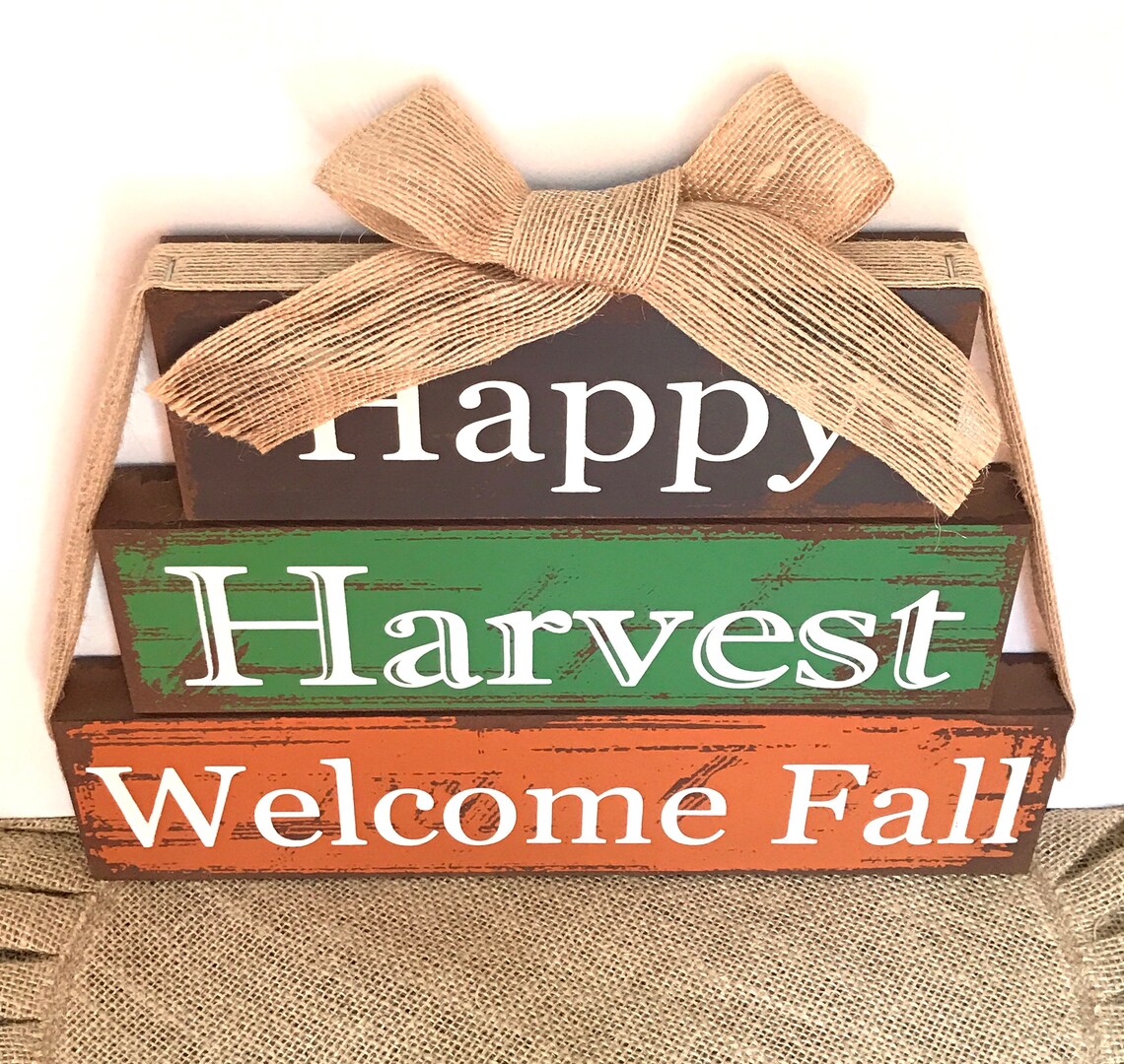 Rustic Fall Decor, Welcome Fall Sign, Harvest Decor, Fall Display ...