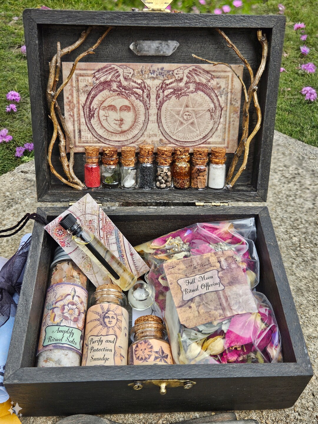 PRE-ORDER Full Moon Witch's Custom Ritual Kit for Lunar Magic, Stained ...