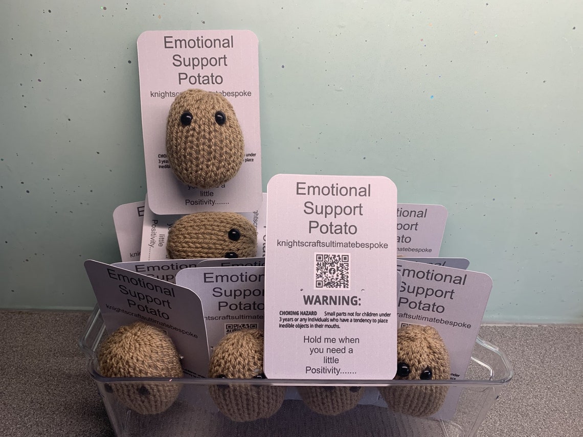 Hand Made Emotional Support Potato, Plush Toy Made With Wool and Safety ...