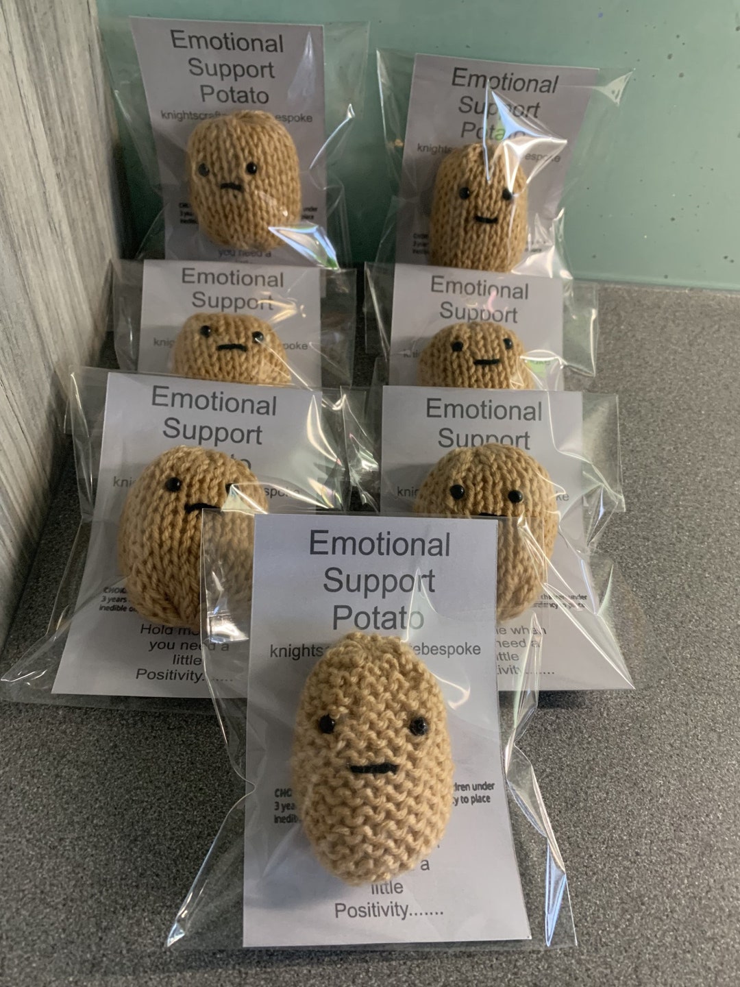 Hand Made Emotional Support Potato, Plush Toy Made With Wool and Safety ...