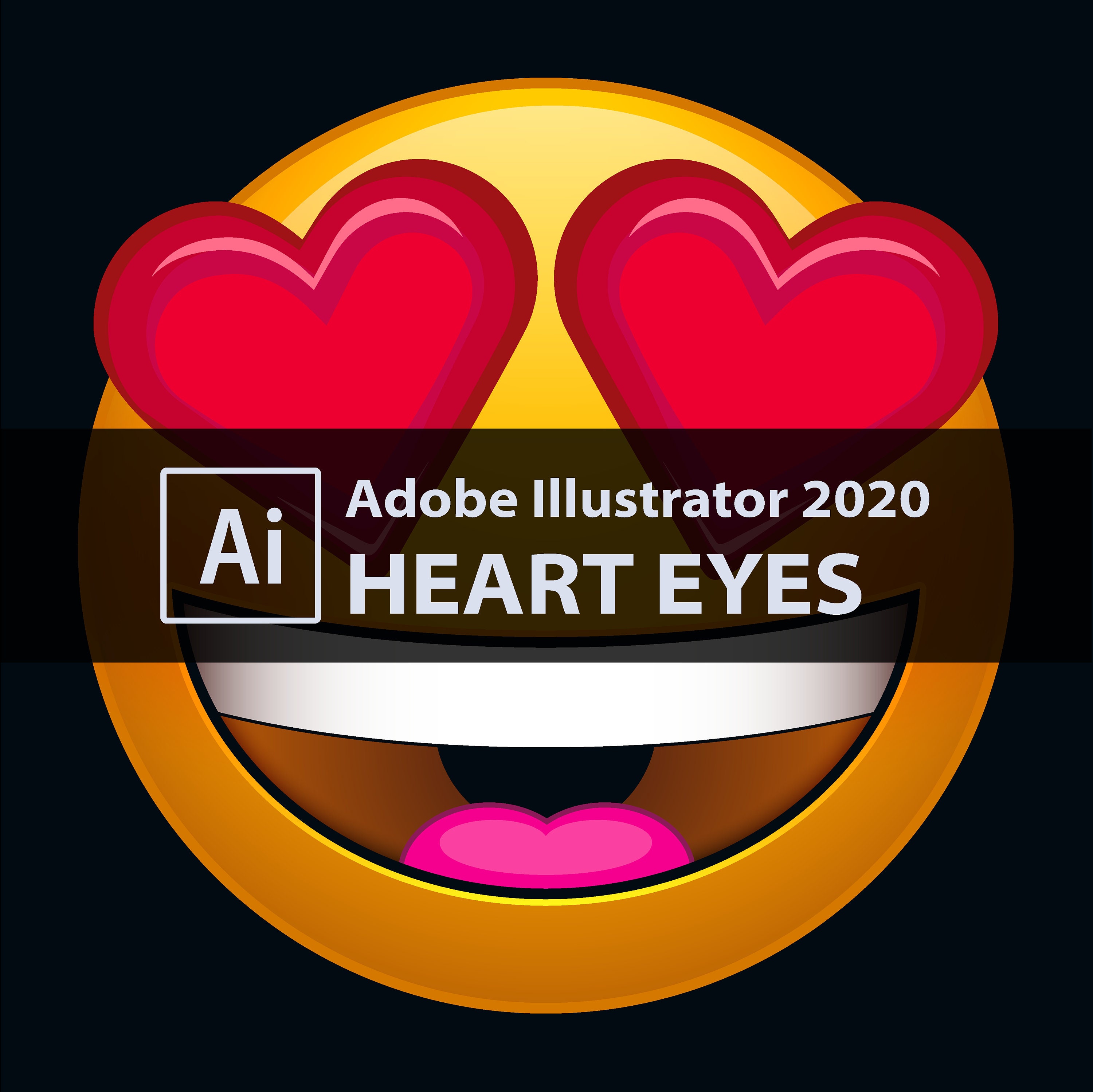 Heart Eyes Emoji - Adobe Illustrator 2020 Source File - Original Vector ...