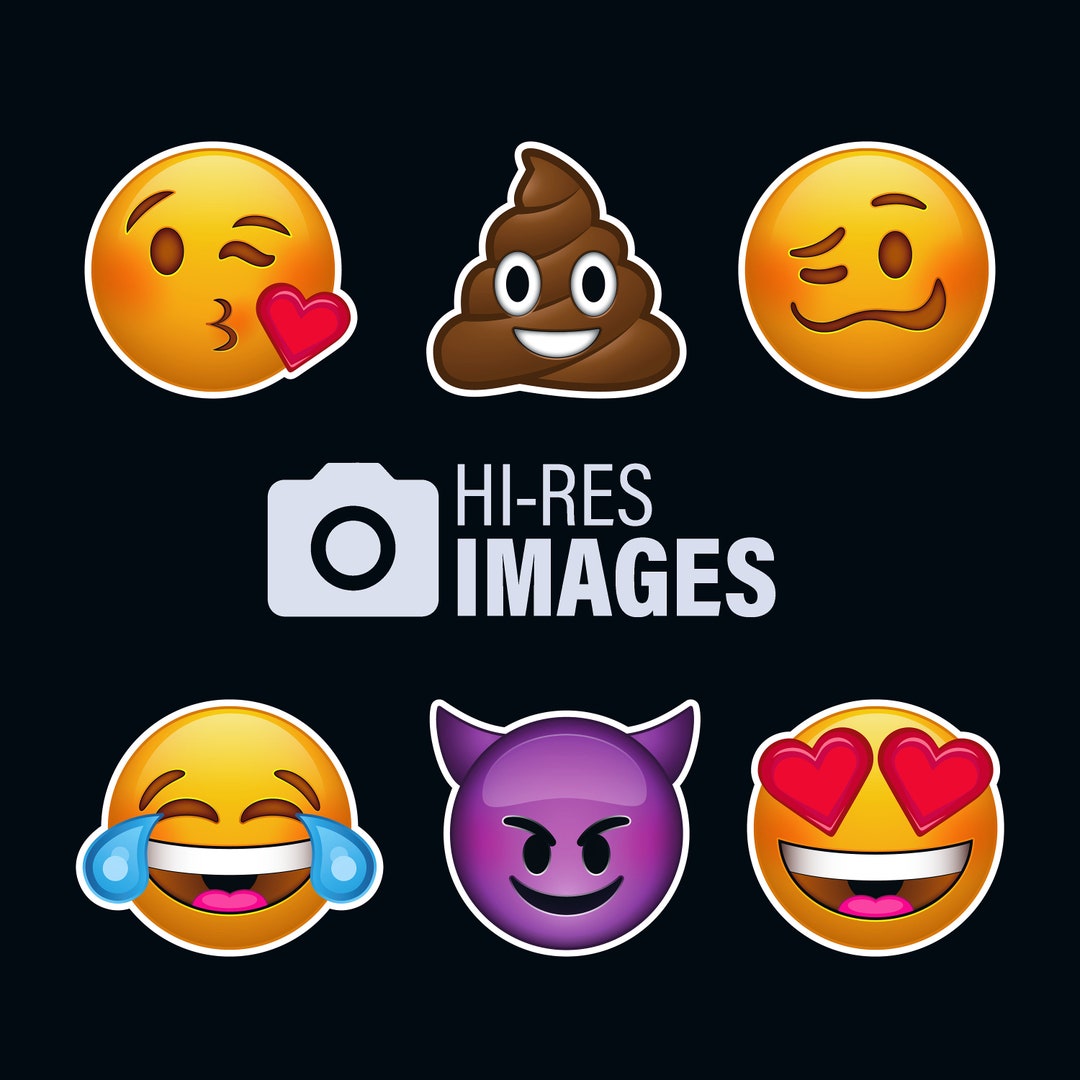 Emoji Image Bundle for Print & Web Projects - High Resolution Clip Art ...