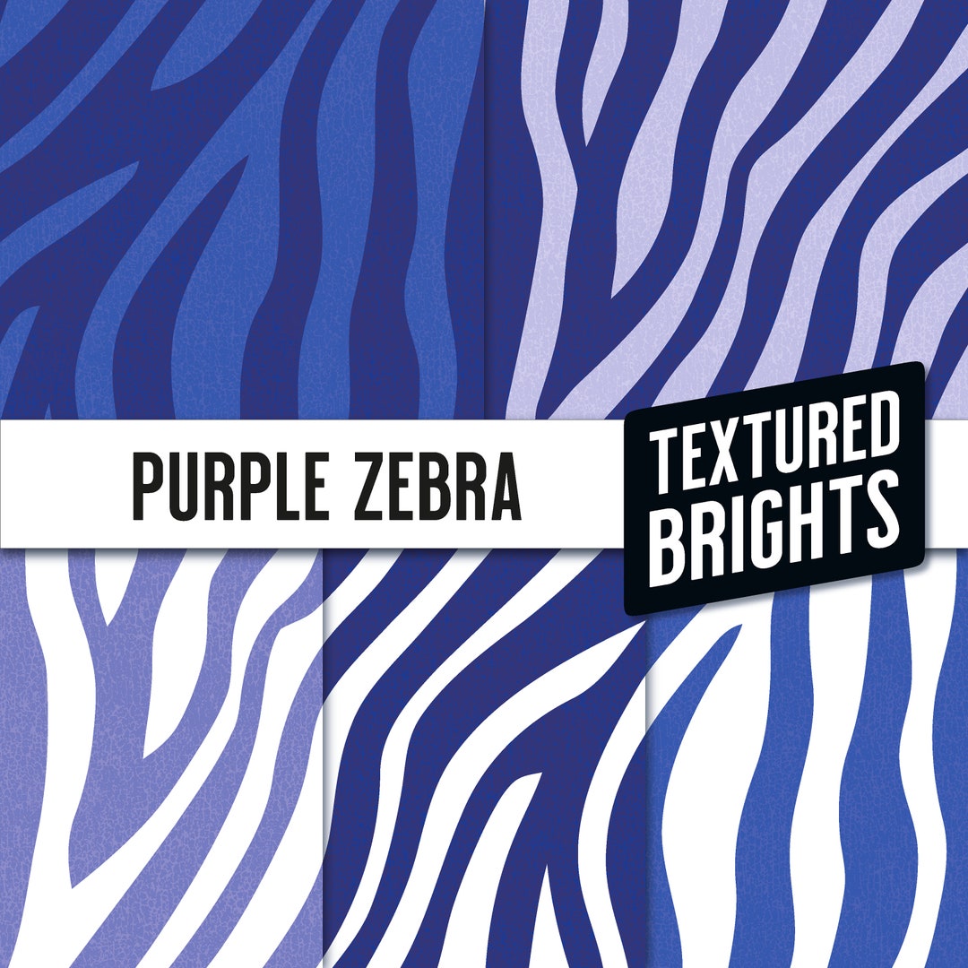 Purple Indigo Zebra Stripes Print 5 patrones de repetición sin costuras ...