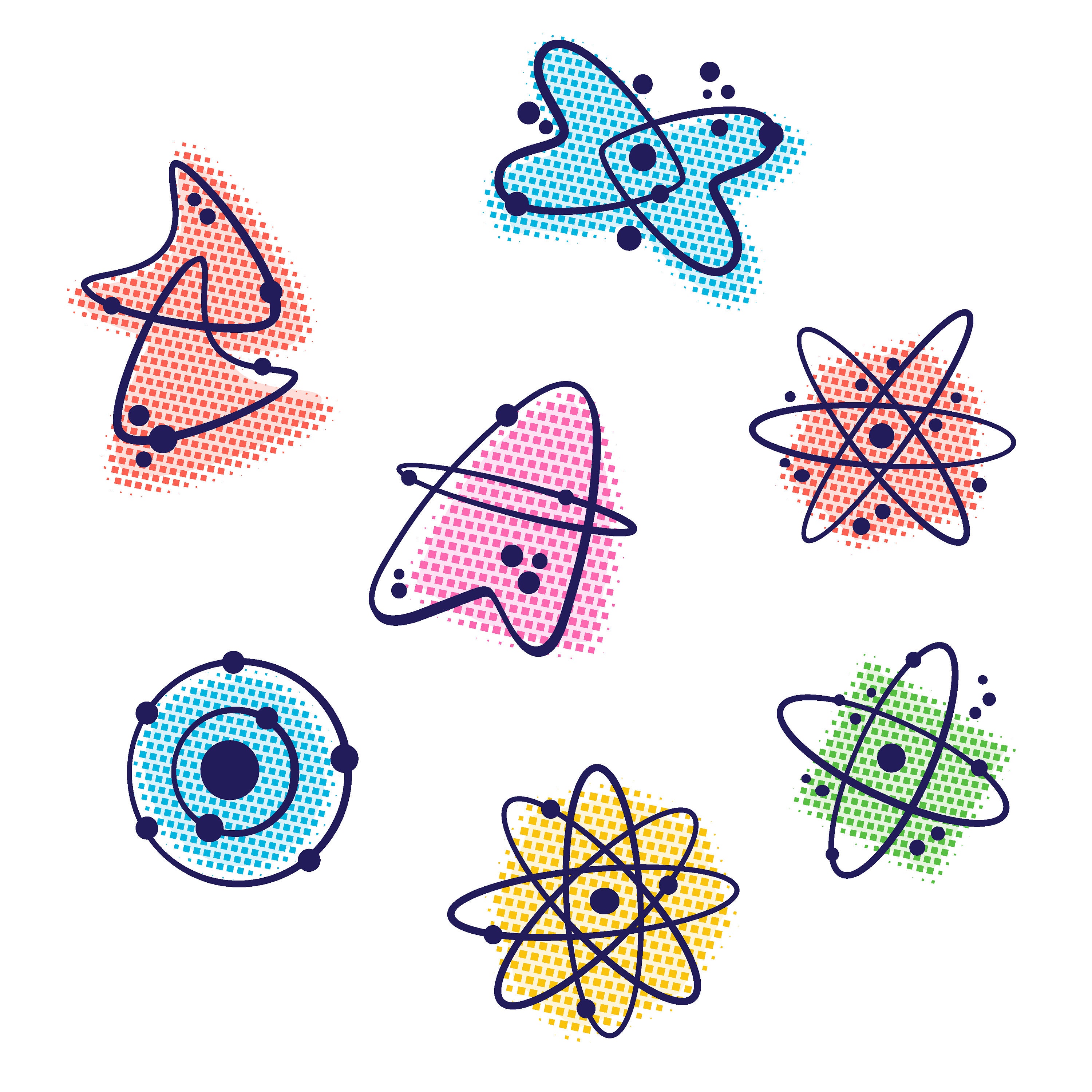Atomic 1950s Starbursts & Doodads - Mid Century Modern Clipart - 18 ...