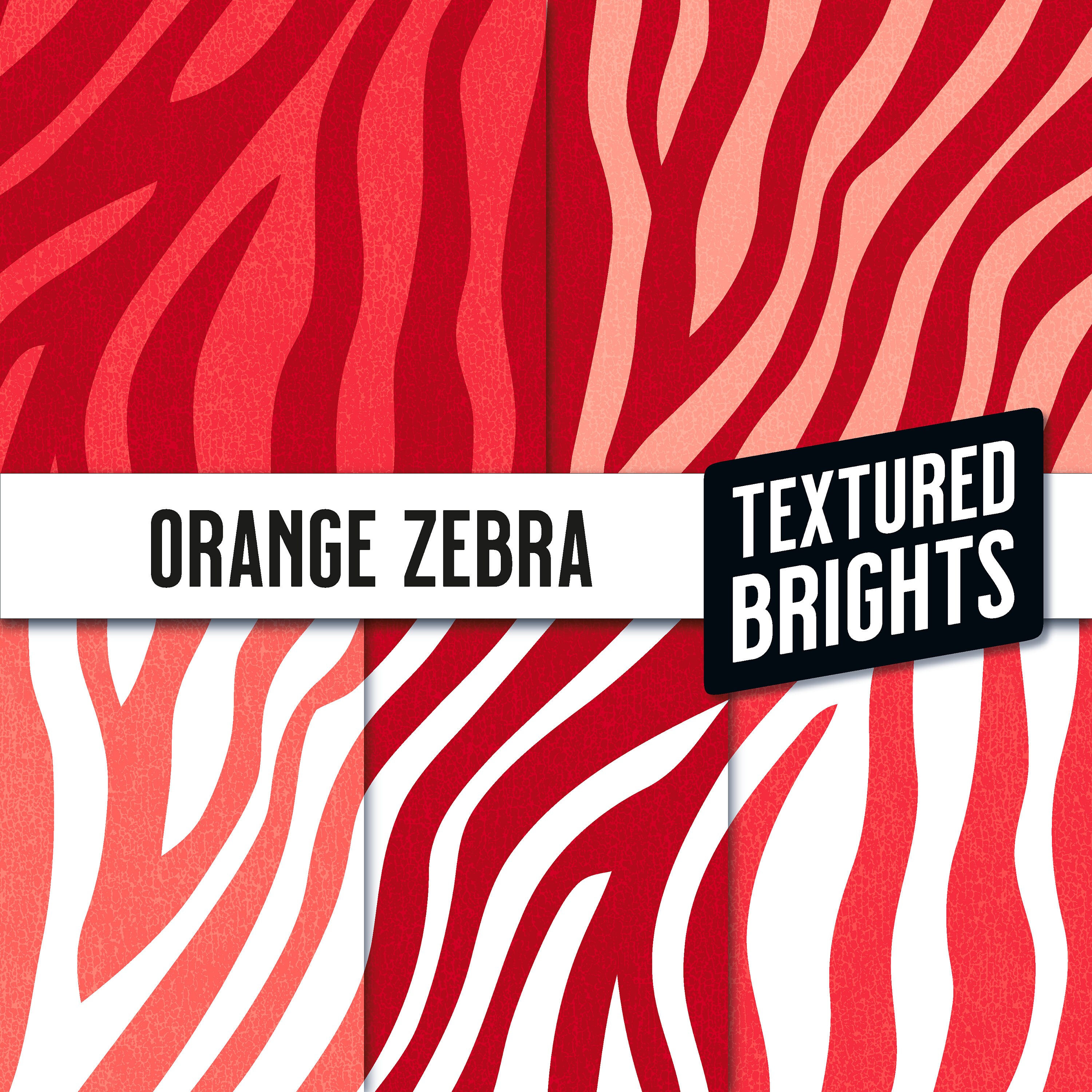 Orange Zebra Print