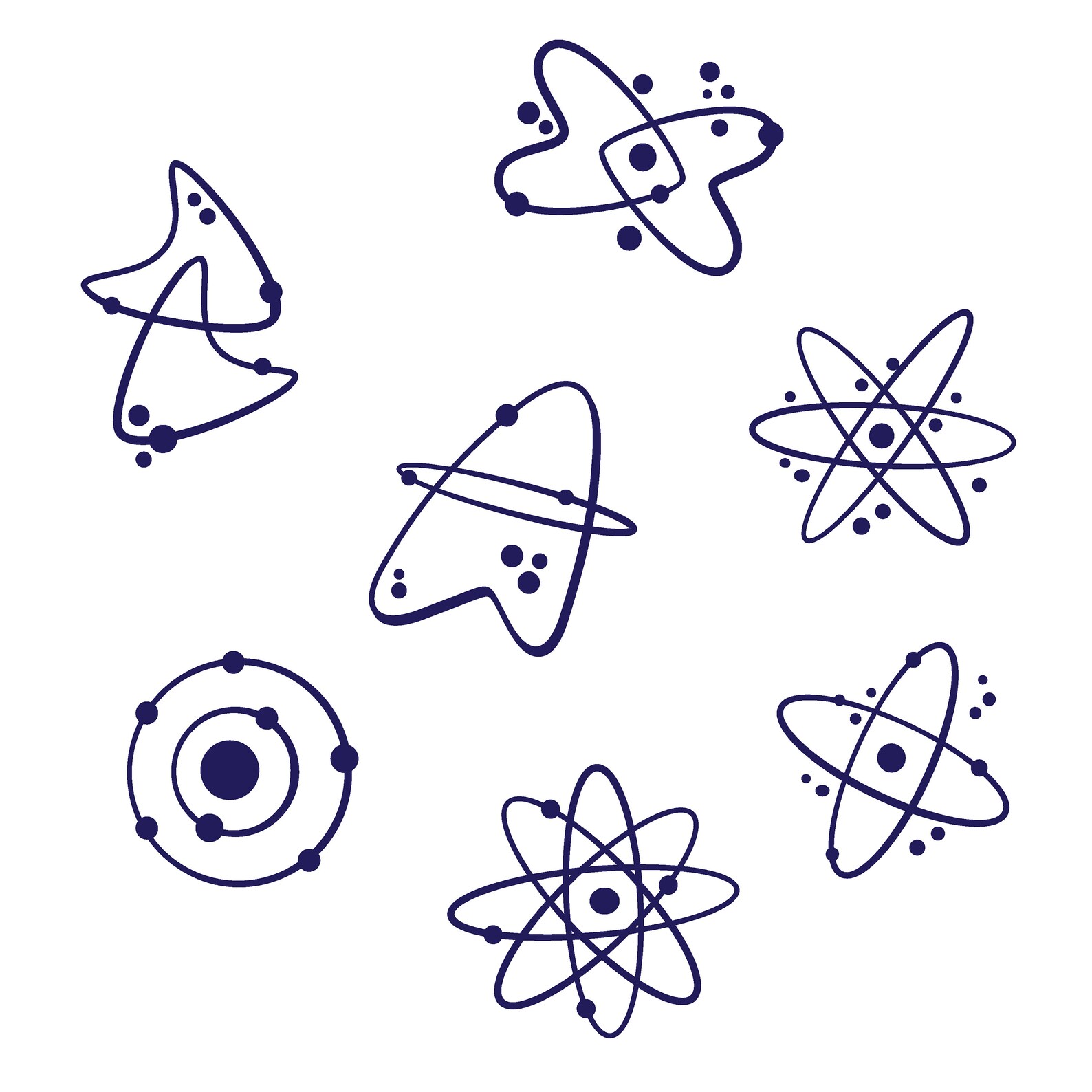 Atomic 1950s Starbursts & Doodads - Mid Century Modern Clipart - 18 ...