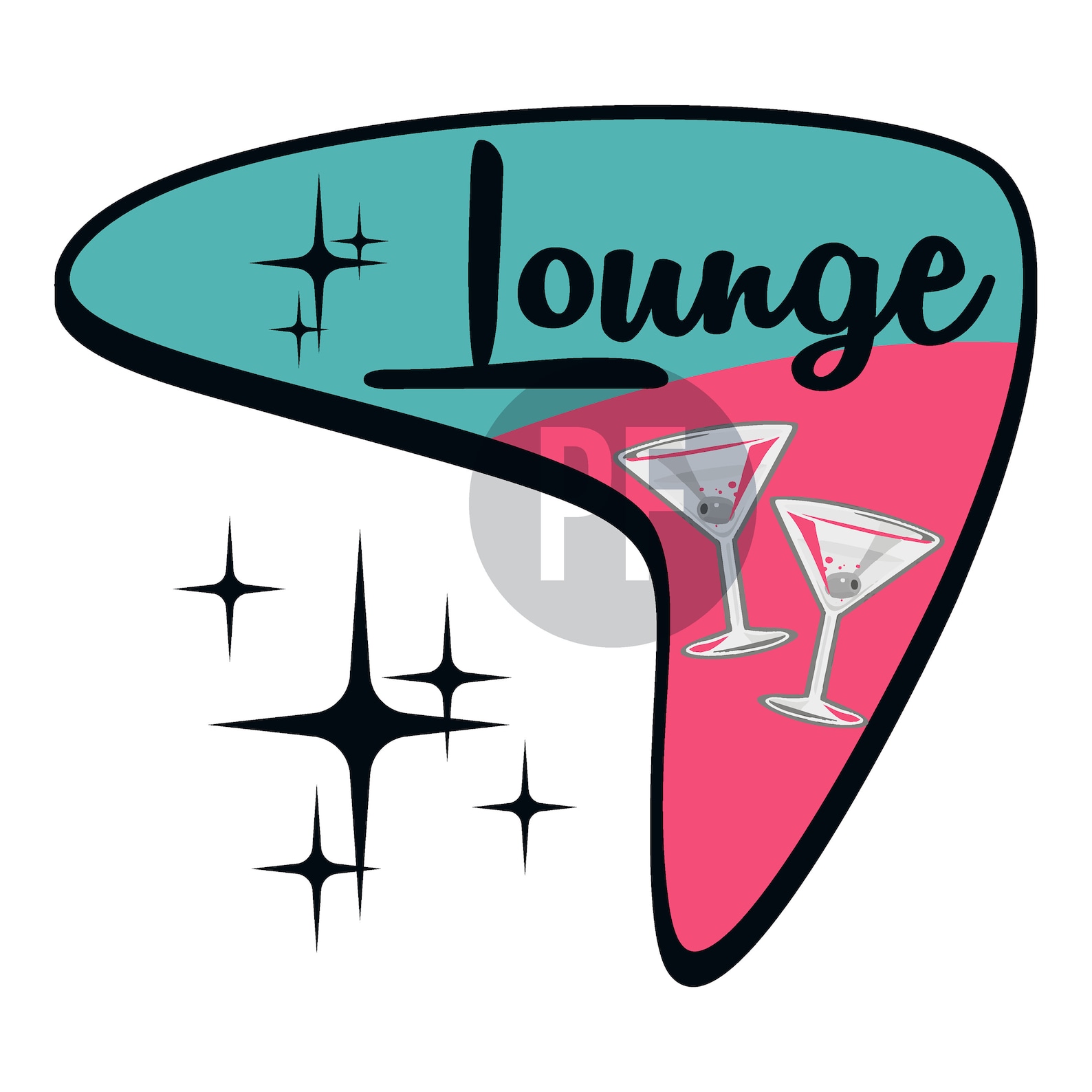 1950s Diner, Motel, and Lounge Signs SVG Bundle - 20 Fully Editable ...