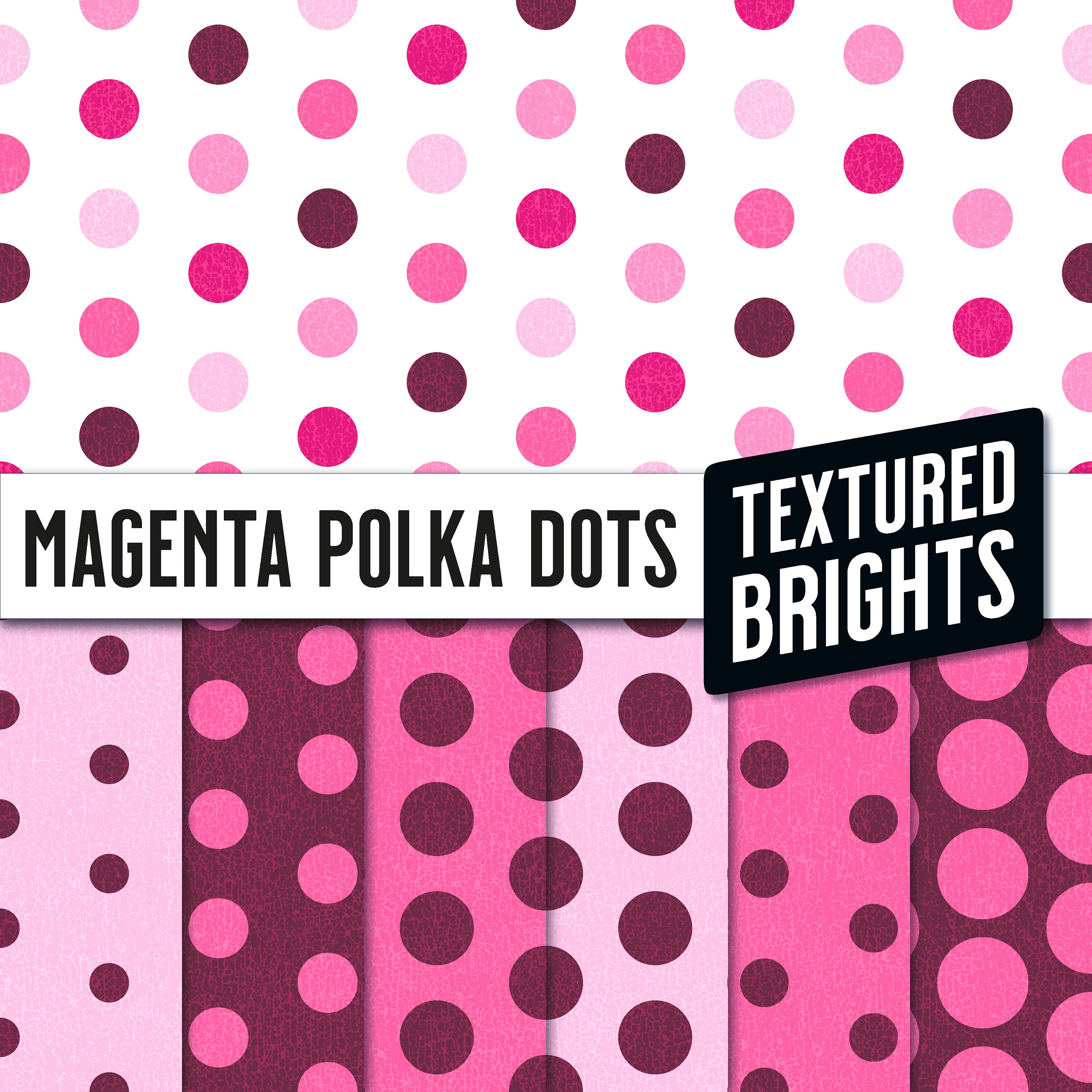 Magenta Pink Polka Dots 32 Seamless Repeat Patterns Textured Brights 8 ...