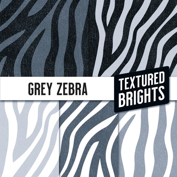 Grey Zebra Stripes Print 5 Seamless Repeat Patterns - Etsy UK