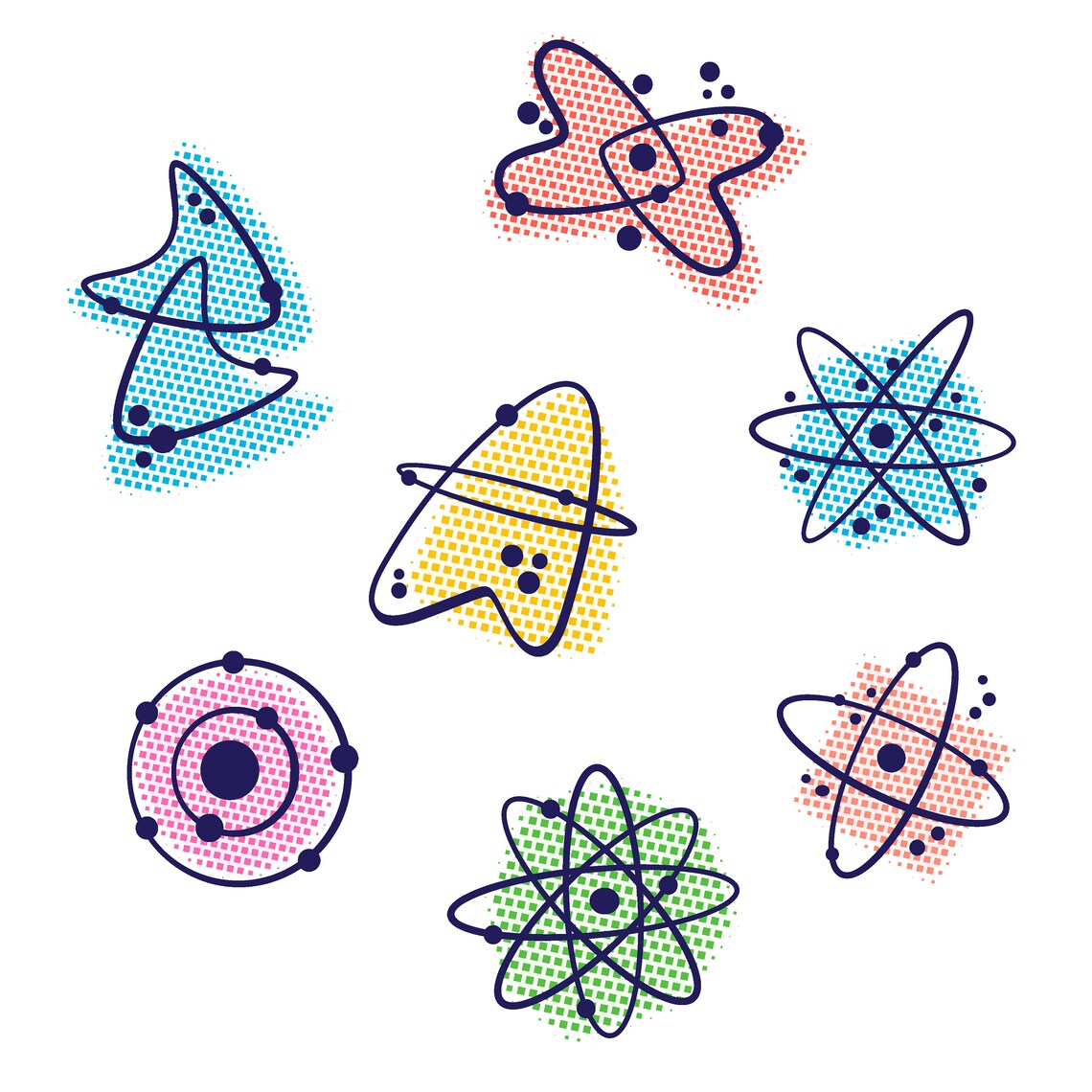 Atomic 1950s Starbursts & Doodads - Mid Century Modern Clipart - 18 ...