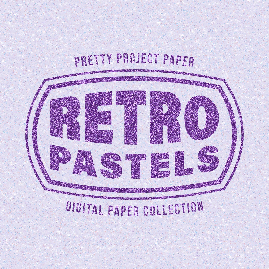 Retro Pastels Digital Paper Collection - Speckled Project Paper - 10 ...