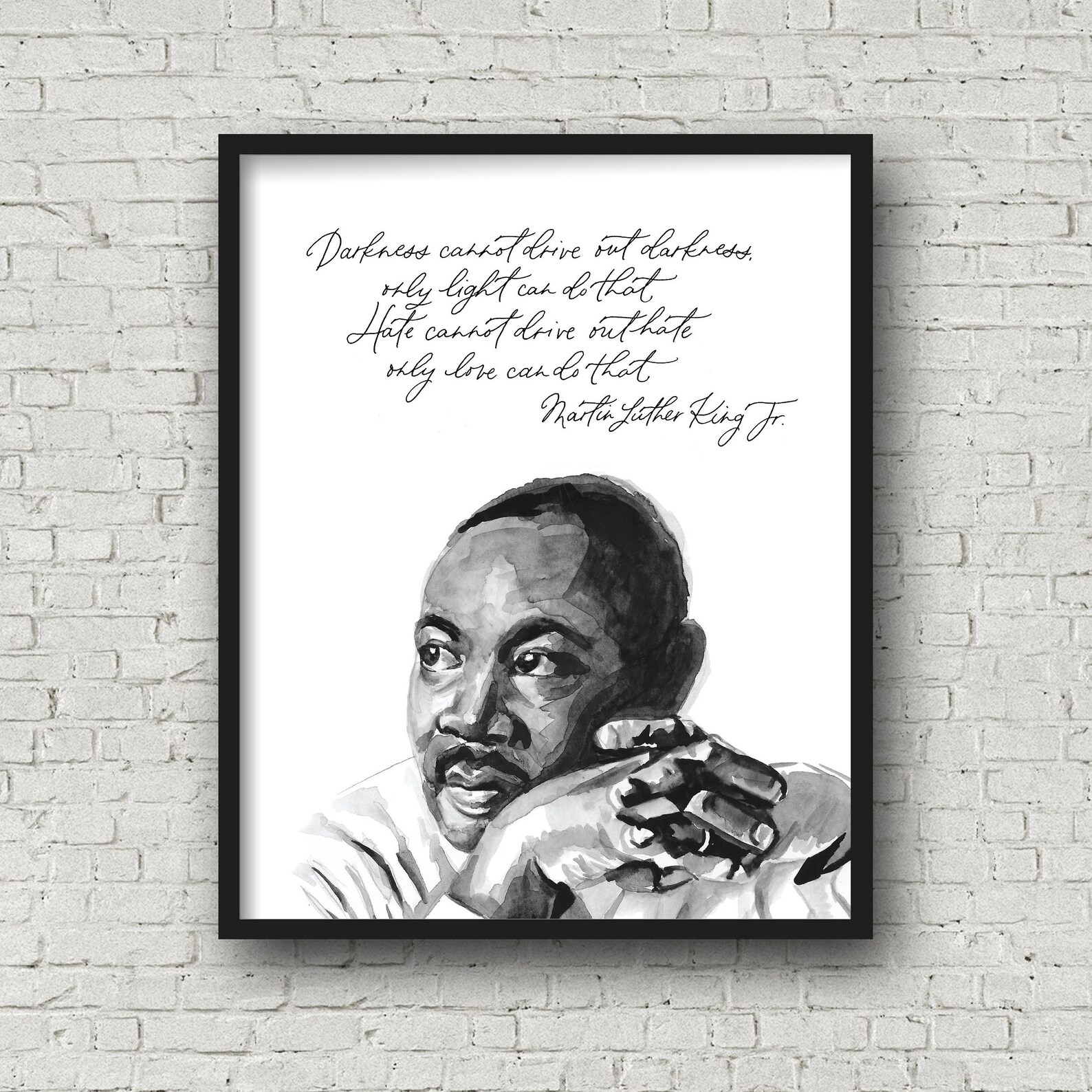 Martin Luther King Jr. Original Watercolour With Quote - Etsy